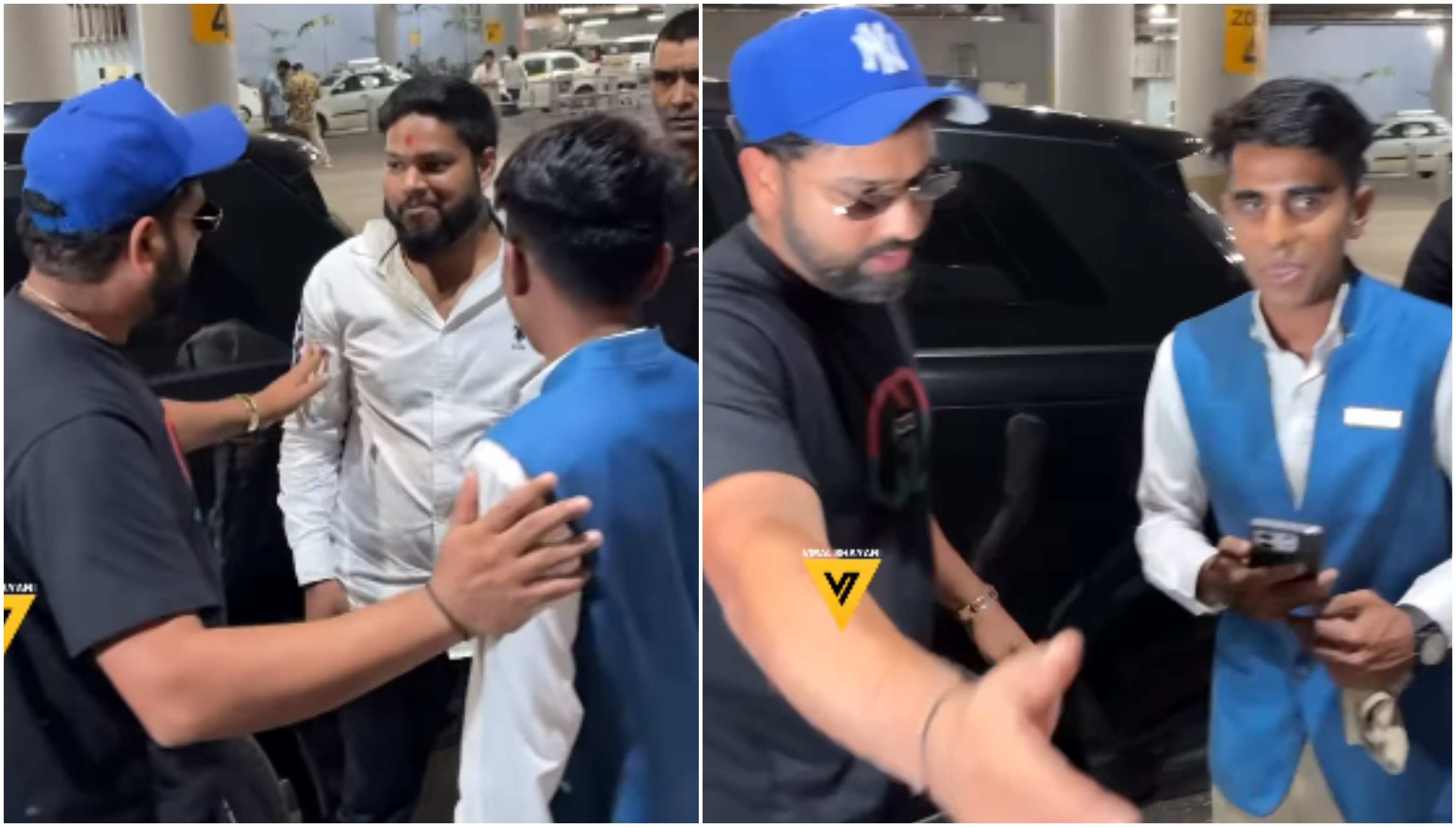 WATCH: Rohit Sharma gets angry at paparazzi; shields his daughter Samaira from their cameras