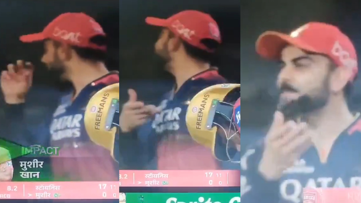 IPL 2025: WATCH- “Paani pilata hai”- Virat Kohli mockingly gestures towards PBKS debutant ...