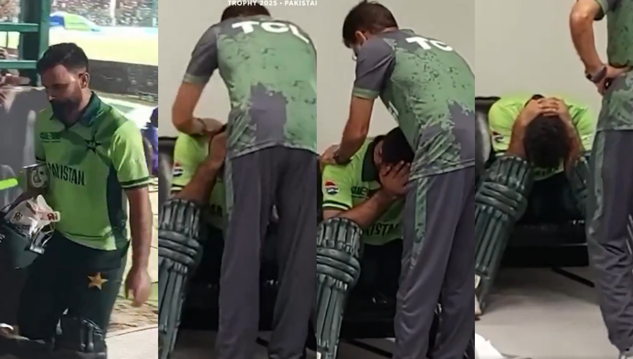 CT 2025: WATCH- Fakhar Zaman cries after dismissal v New Zealand, Shaheen Afridi consoles him
