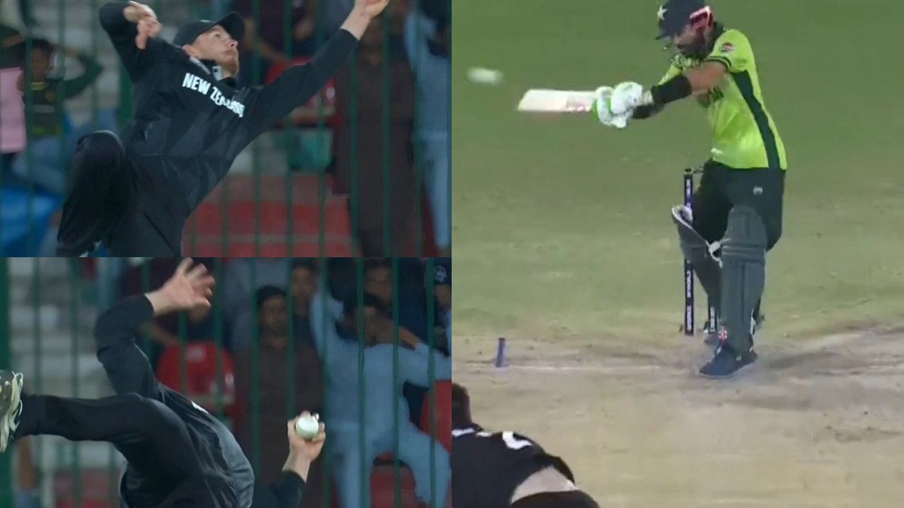 CT 2025: WATCH- Glenn Phillips takes a ‘superman’ flying catch to get rid of Mohammad Rizwan