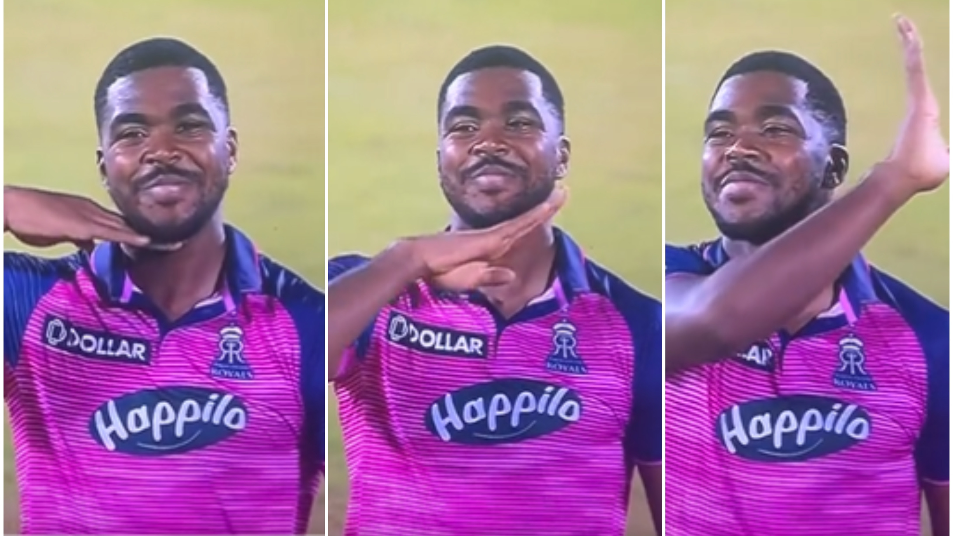 IPL 2022 WATCH Obed McCoy Celebrates Maiden IPL Wicket With IPL 2022 WATCH Obed McCoy Celebrates Maiden IPL Wicket With